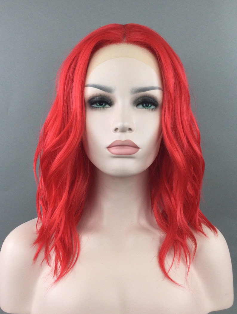 Luxurious LACE-FRONT Center Part High-heat Synthetic Fiber | Etsy