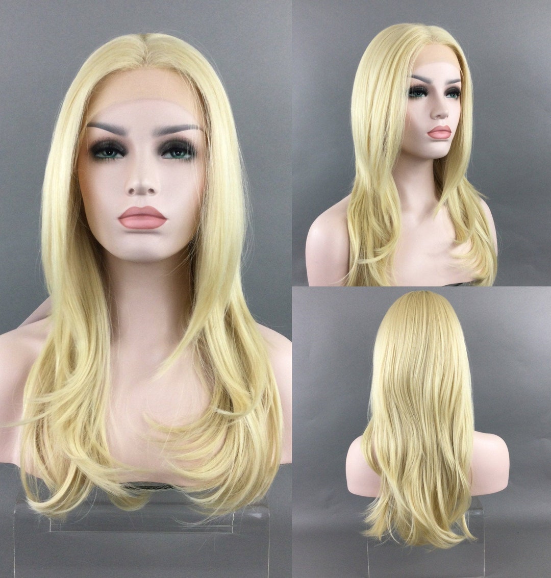Peluca rubia de fibra sintética Futura de alta temperatura con - Etsy ...