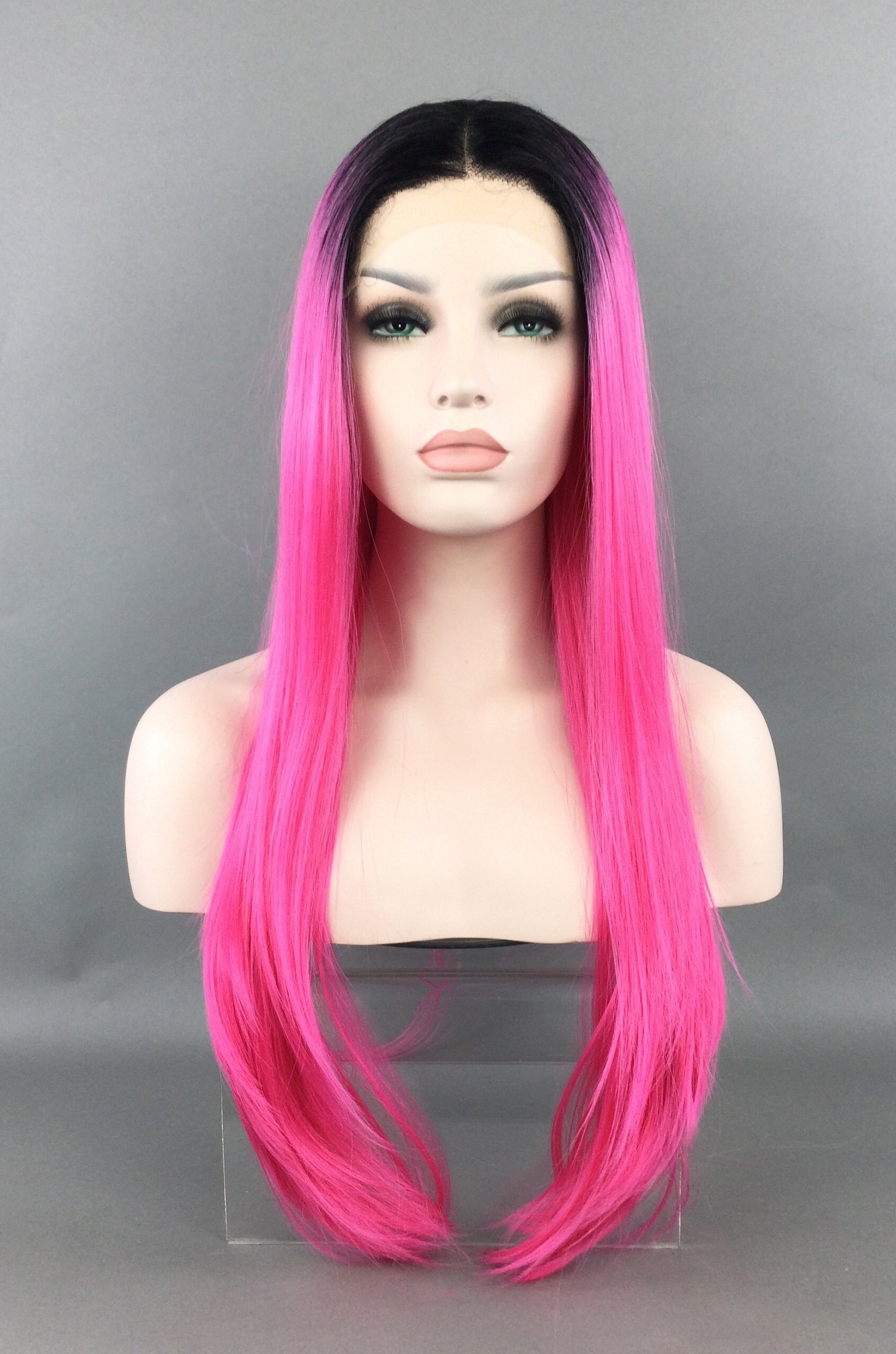 Luxurious LACE-FRONT Center Part High-heat Synthetic Fiber - Etsy