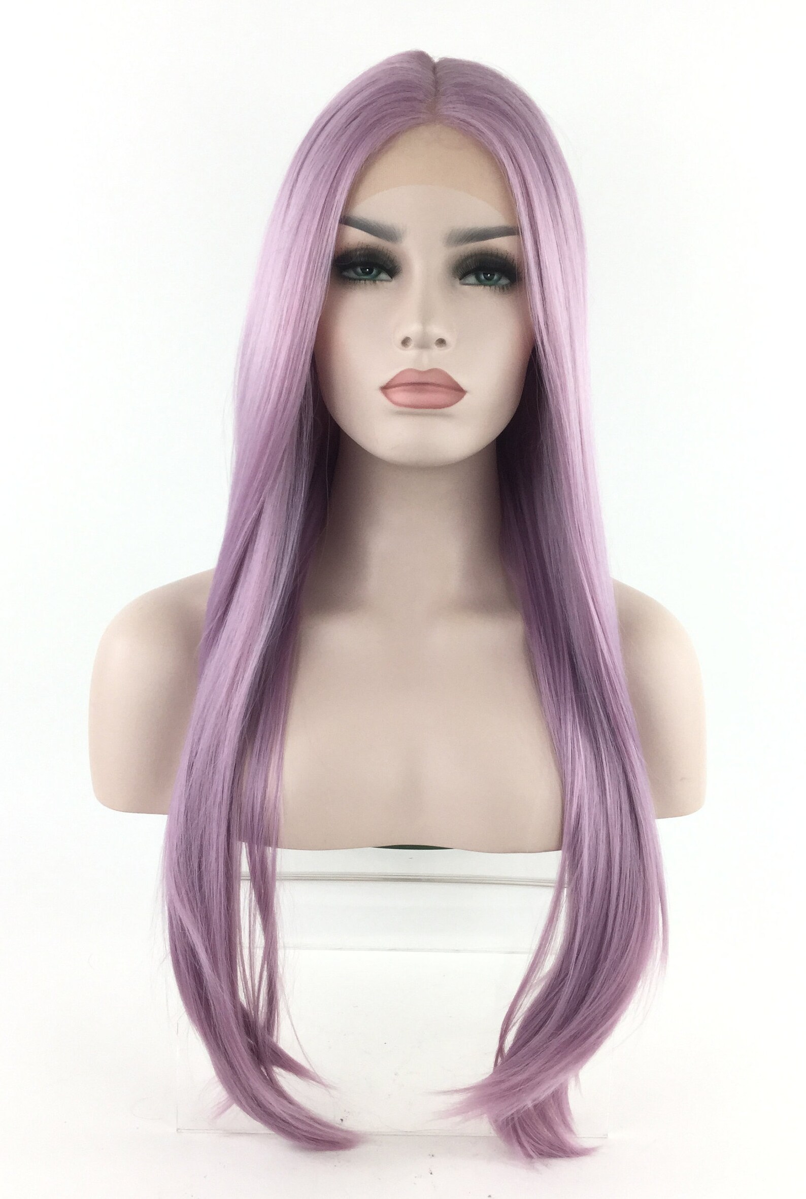 Luxurious LACE-FRONT Center Part High-heat Synthetic Fiber - Etsy