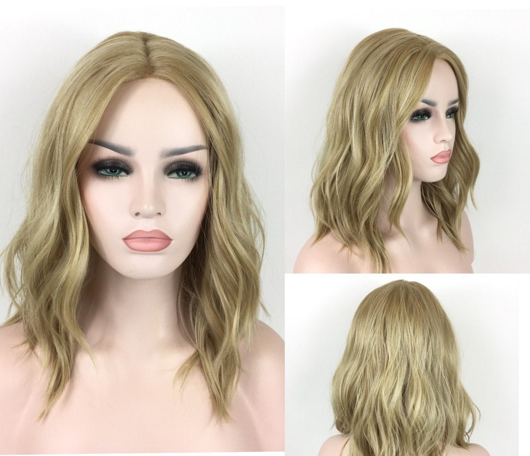 Luxurious LACE-FRONT Center Part High-heat Synthetic Fiber Wavy Long ...