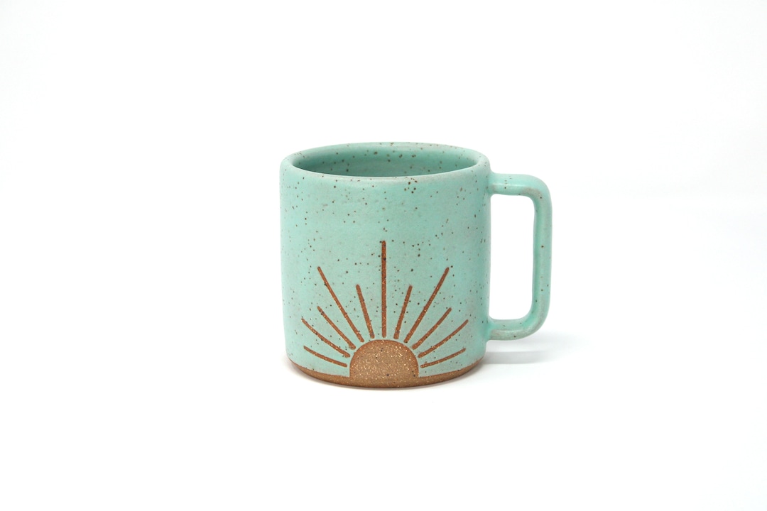 Sunrise Mug - Seafoam, Handmade, Wheel Thrown, Food Safe Glazes ...