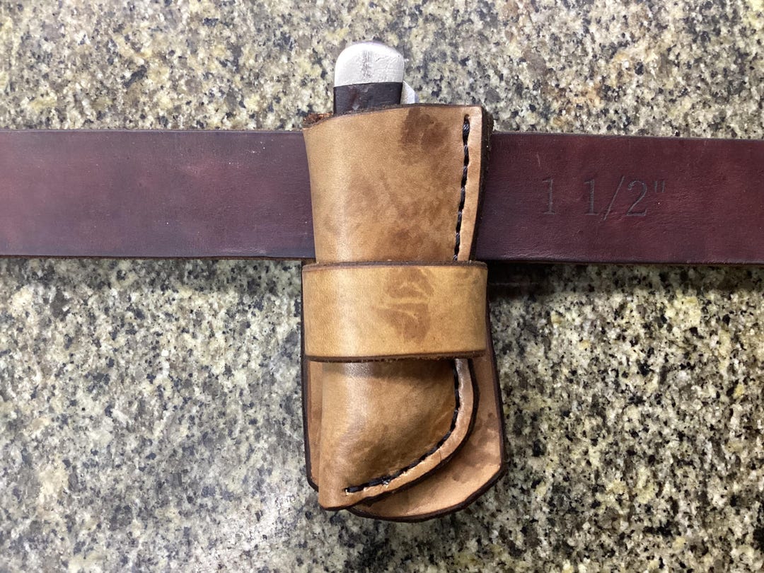 Trapper Leather Folding Knife Belt Loop Sheath (sheath Only) - Etsy