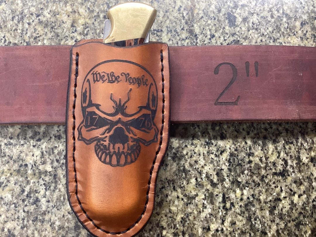 Leather Folding Knife Belt Loop Sheath Buck 110 Left Hand (sheath Only ...