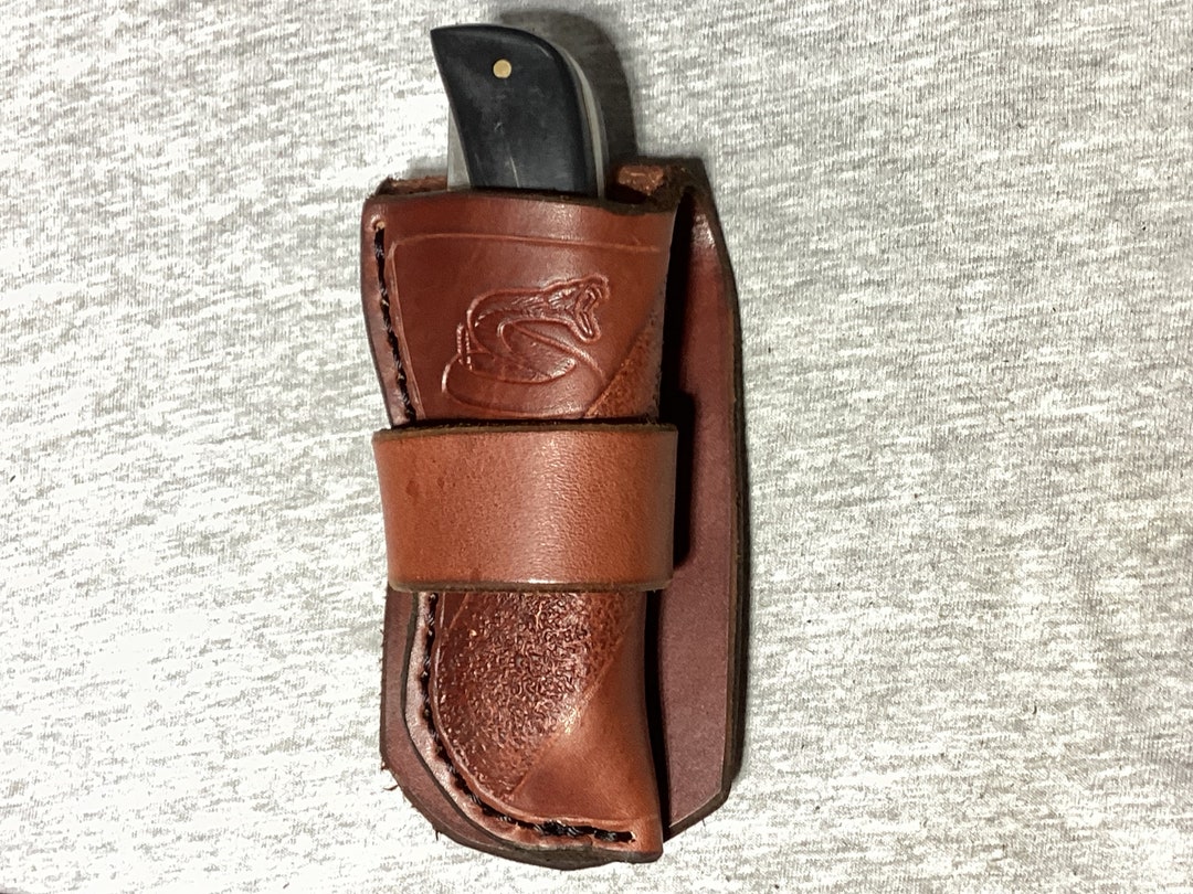 Custom Leather Pocket Knife Case Sheath Handmade Sodbuster Buscadero - Etsy