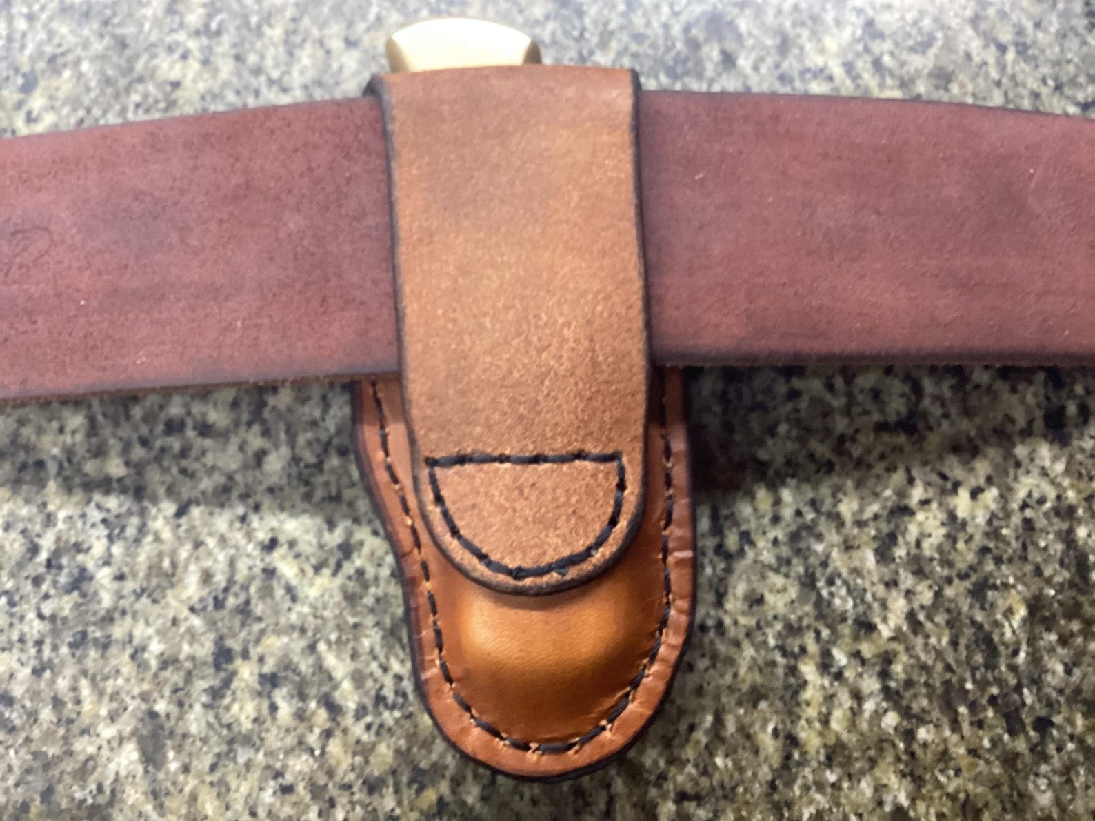 Leather Folding Knife Belt Loop Sheath Buck 110 Left Hand (sheath Only ...