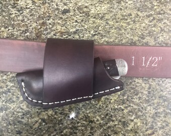 Leather Folding Knife Sheath Horizontal for Trapper Size (sheath Only ...