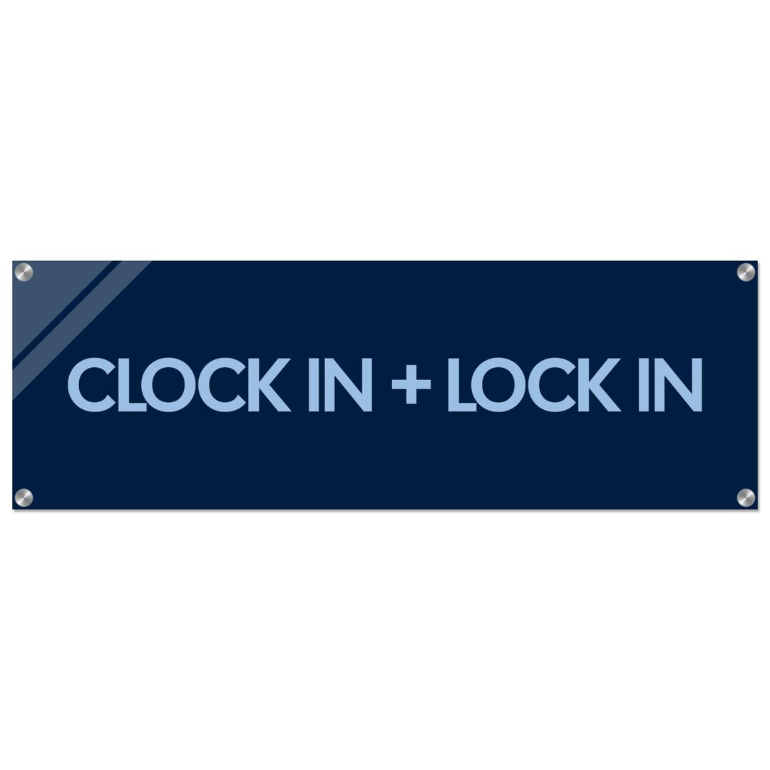 Reserved Clock in + Lock in Acrylic Sign - 36" × 12" - Etsy