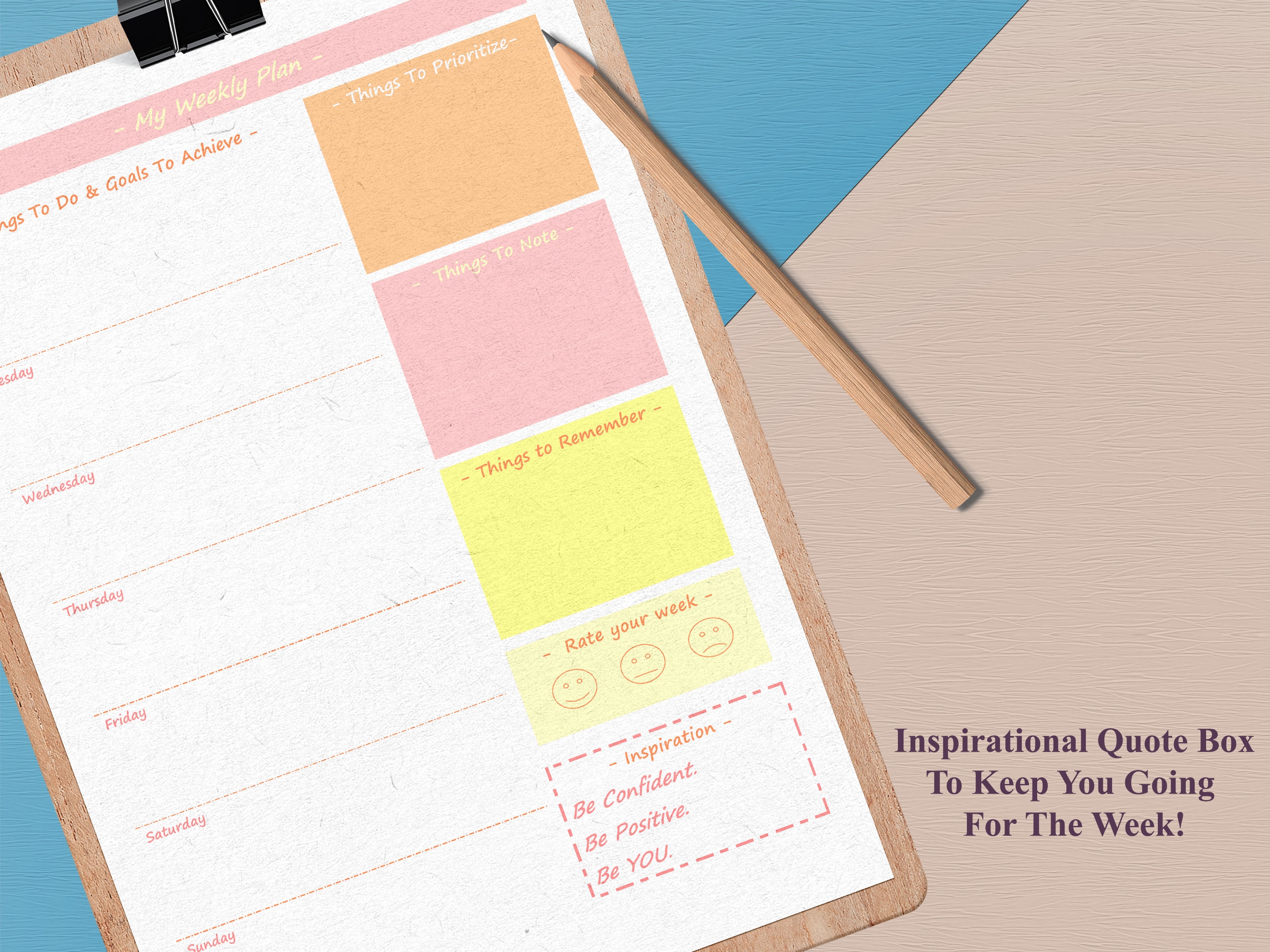 Printable Weekly Planner + Priority Planner Bundle | Eisenhower Matrix ...