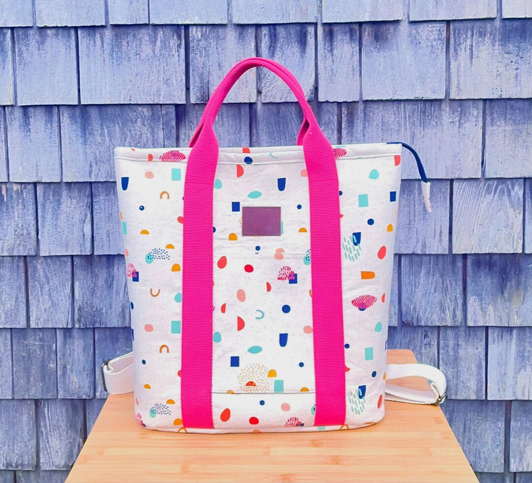Buckthorn Backpack Tote | Canvas | Confetti Shapes - Etsy
