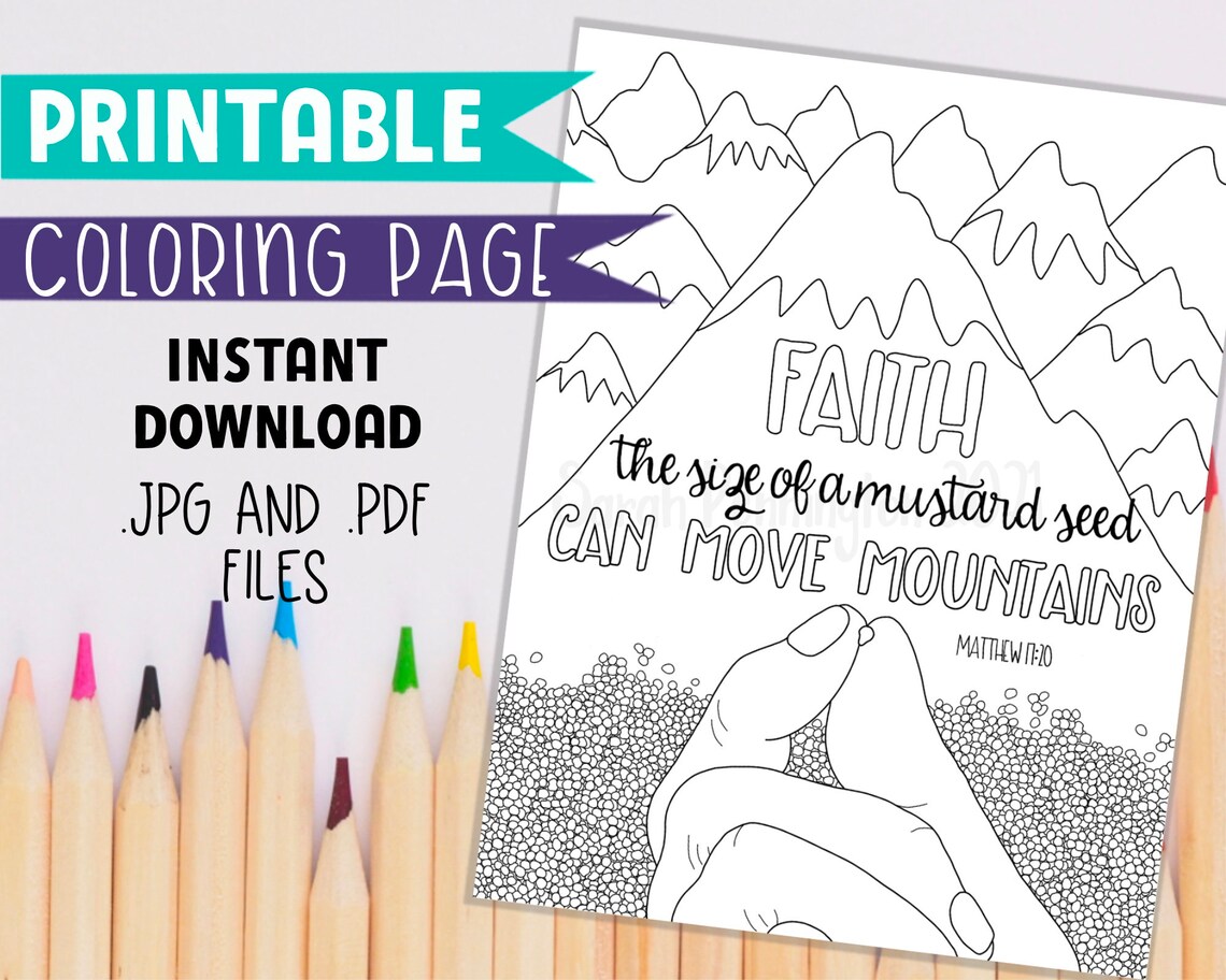 Faith Can Move Mountains Bible Verse Matthew 17 20 PRINTABLE | Etsy