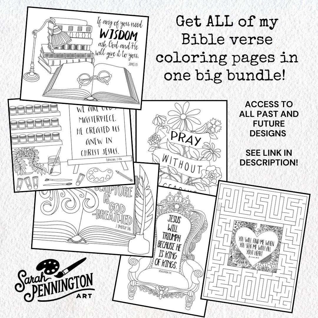 God Will Give You Wisdom Coloring Page: Christian Coloring Art ...