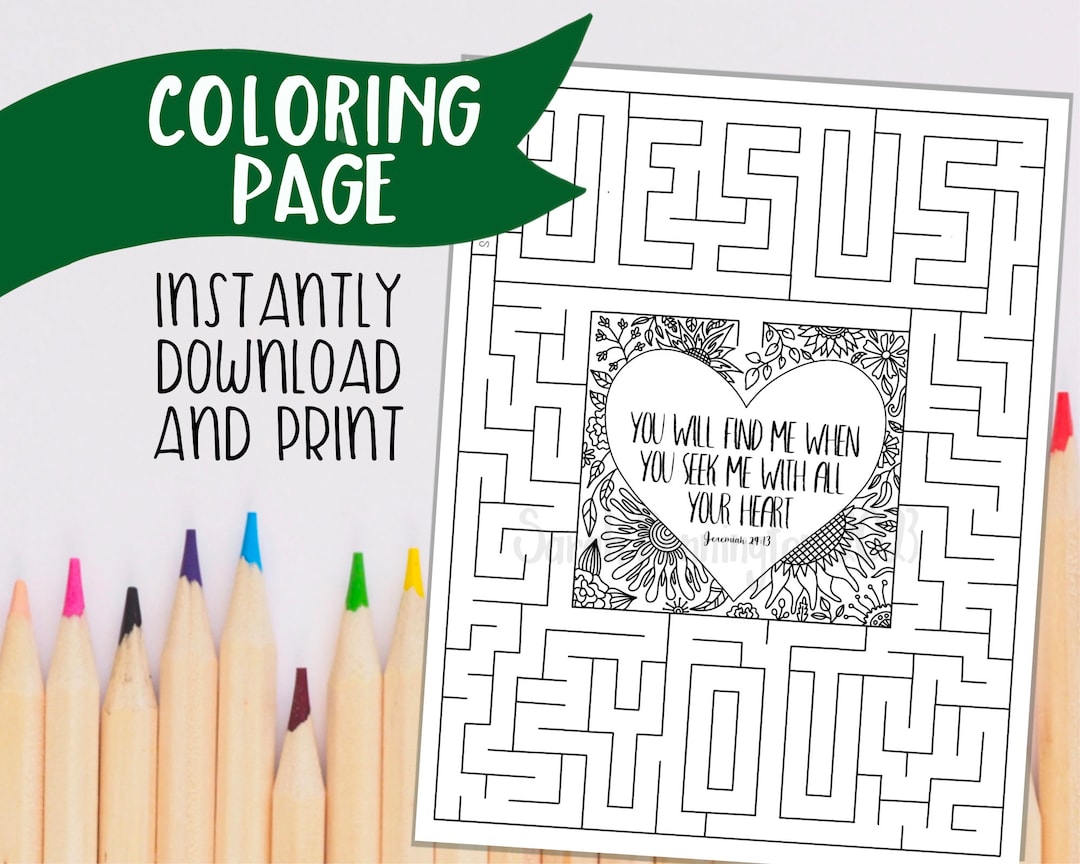 Seek God With Your Whole Heart - PRINTABLE - Instant Download ...