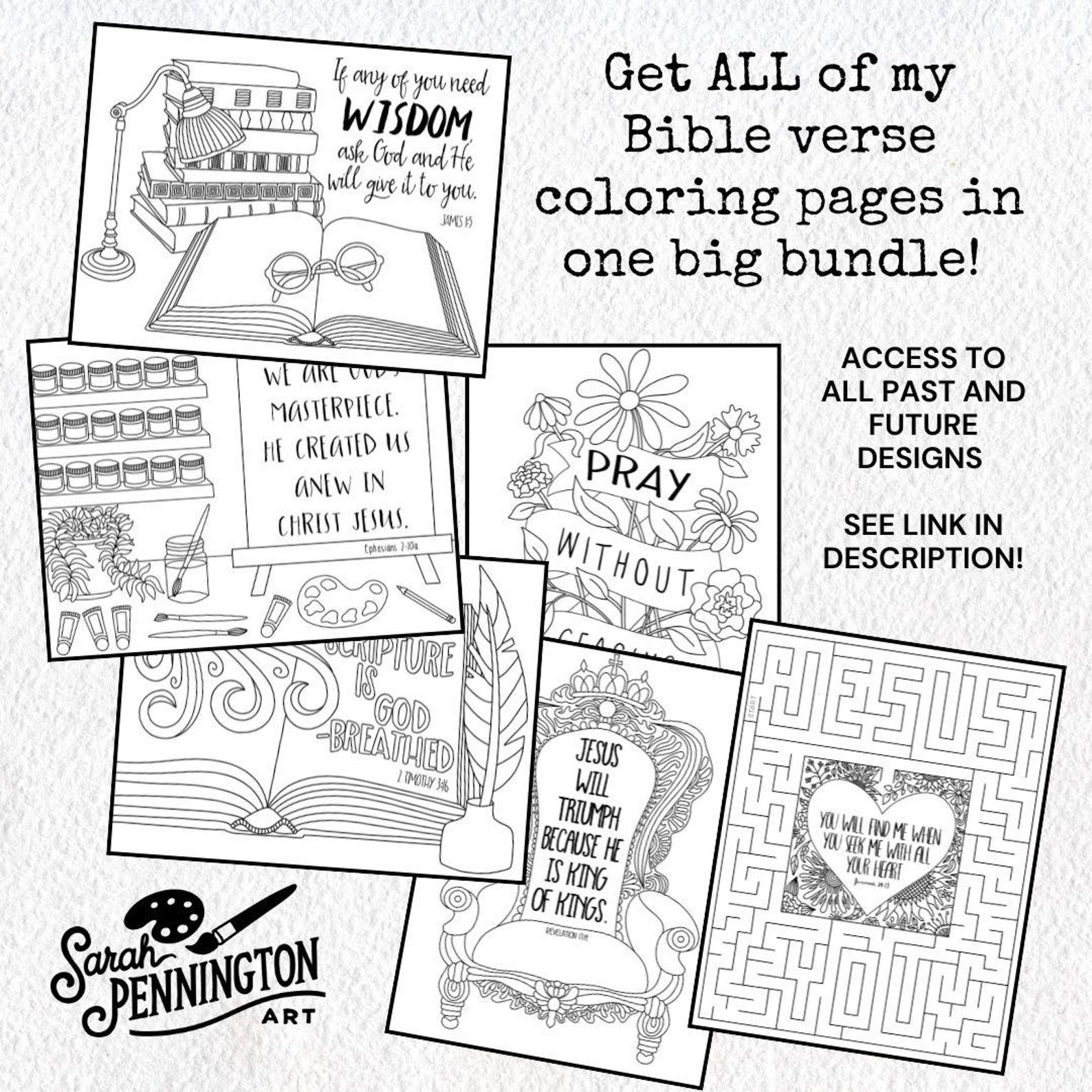 Christian Coloring Page – "be Strong and Courageous" Bible Verse ...