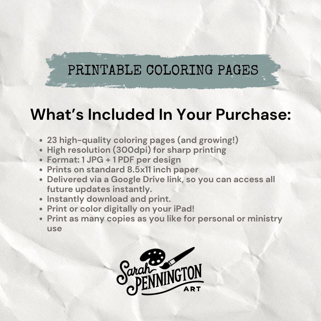 Bible Verse Coloring Pages Bundle: Christian Art, Scripture (digital ...