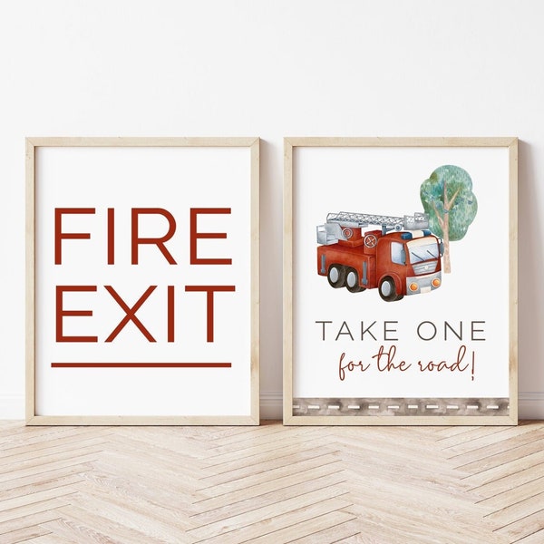 Firefighter Exit Signs - Etsy