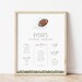 Football Theme Milestone Poster, Rookie Season Sign, Editable Template ...
