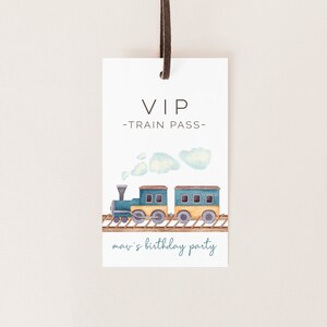 VIP Train Pass Editable Template Steam Locomotive Party - Etsy