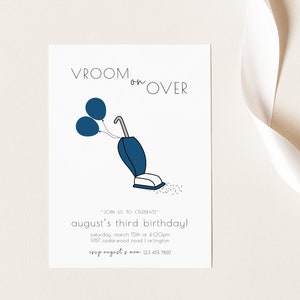 Vacuum Birthday Invitation, Editable Template, Cleaning Party Invite ...