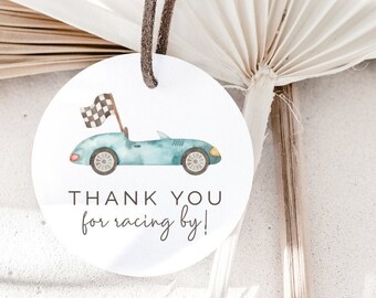 Racing Thank You Tags Editable Template Red Race Car Thank | Etsy Canada