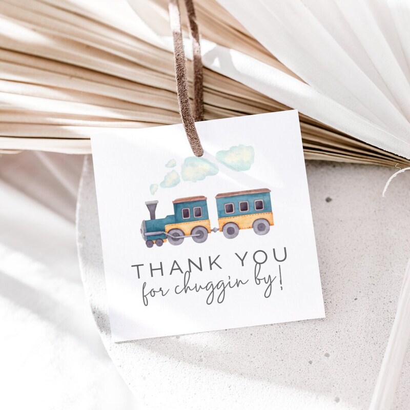Train Thank You Tags - Etsy