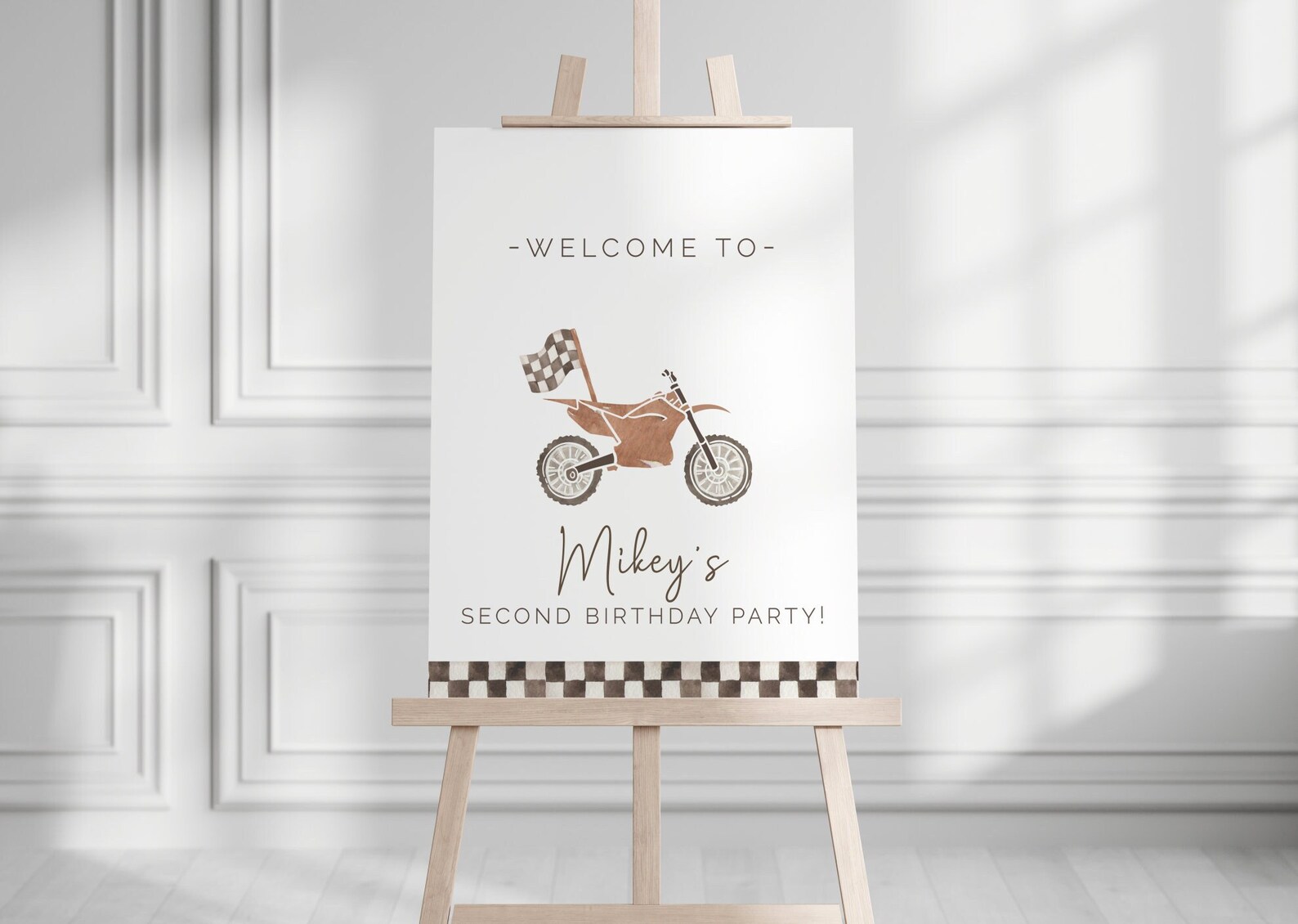 Dirt Bike Welcome Sign, Editable Template, Racing Birthday Sign ...