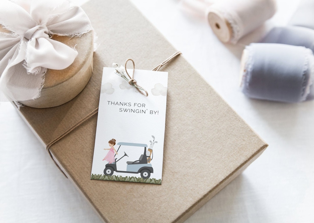 Golf Carts and Tiaras Thank You Labels, Editable Template, Golfing ...