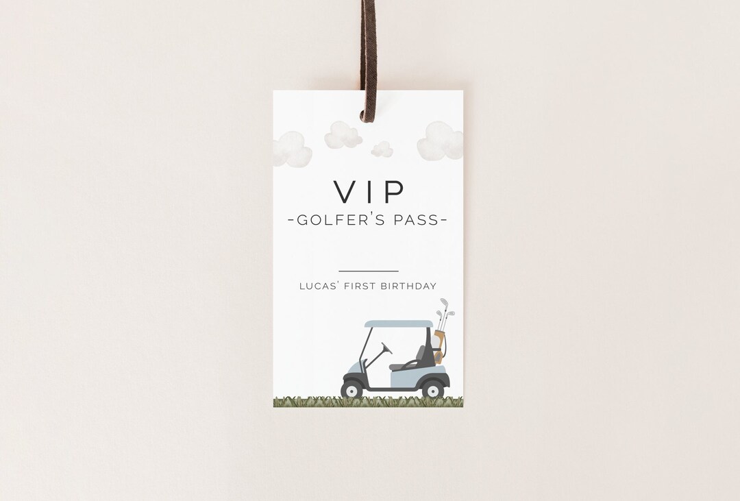 VIP Golfer's Pass, Editable Template, Golf Crew Pass, Hole in One VIP ...