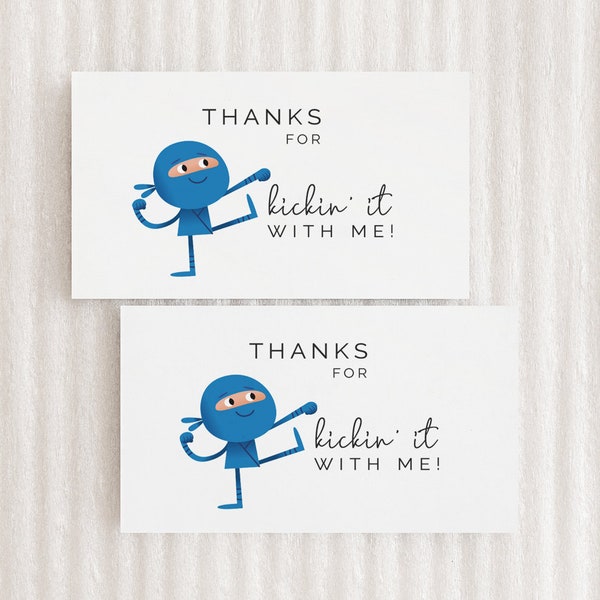 Thanks for Kickin It With Me Thank You Cards - Etsy
