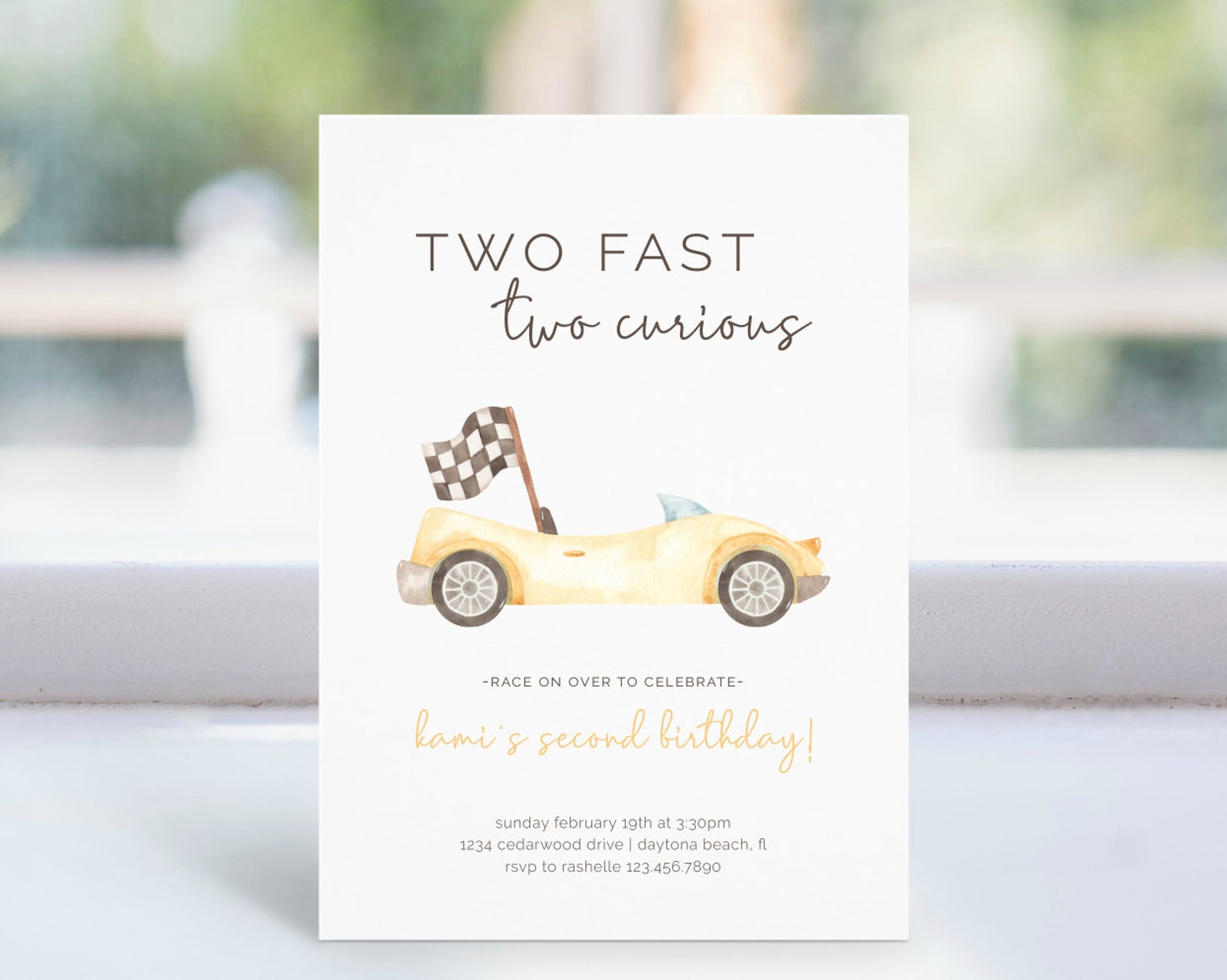 Two Fast Two Curious Birthday Invitation Editable Template - Etsy