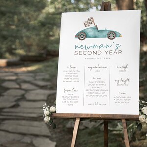 Two Fast Milestone Poster, Second Year Sign, Growing 2 Fast Editable ...