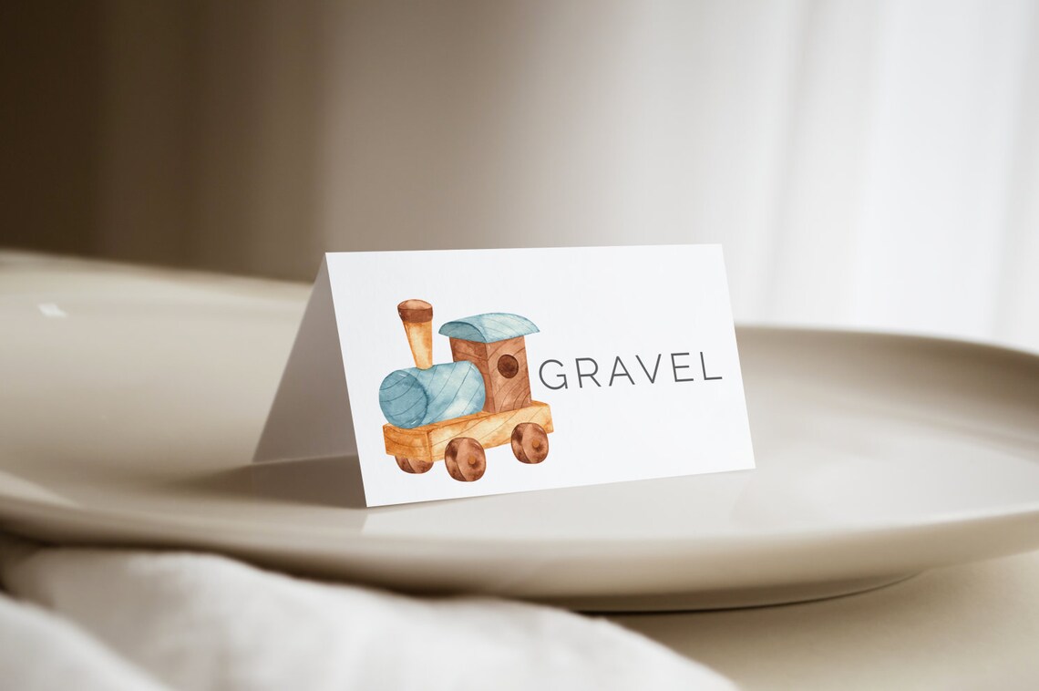 Train Theme Food Tent Labels, Editable Template, Wooden Train Set ...