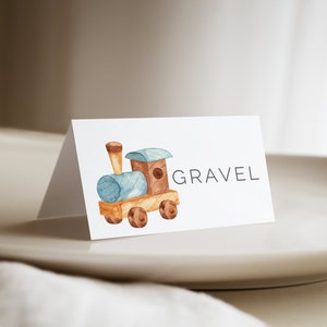 Train Theme Food Tent Labels, Editable Template, Wooden Train Set ...