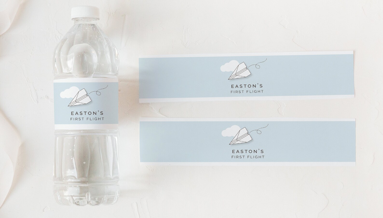 Paper Airplane Water Bottle Labels Editable Template Time - Etsy