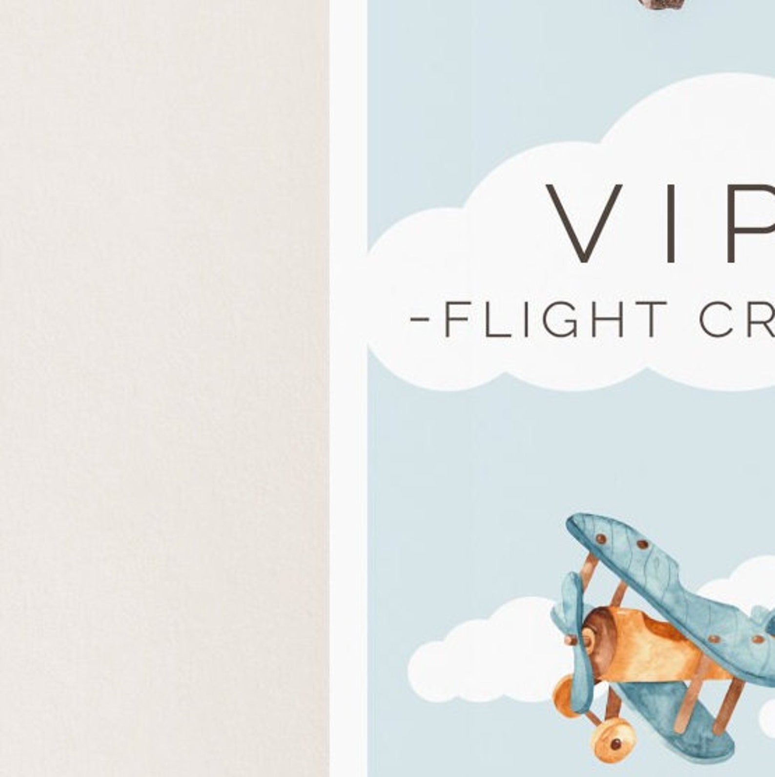 Airplane VIP Flight Crew, Editable Template, Vintage Plane Party Extra ...