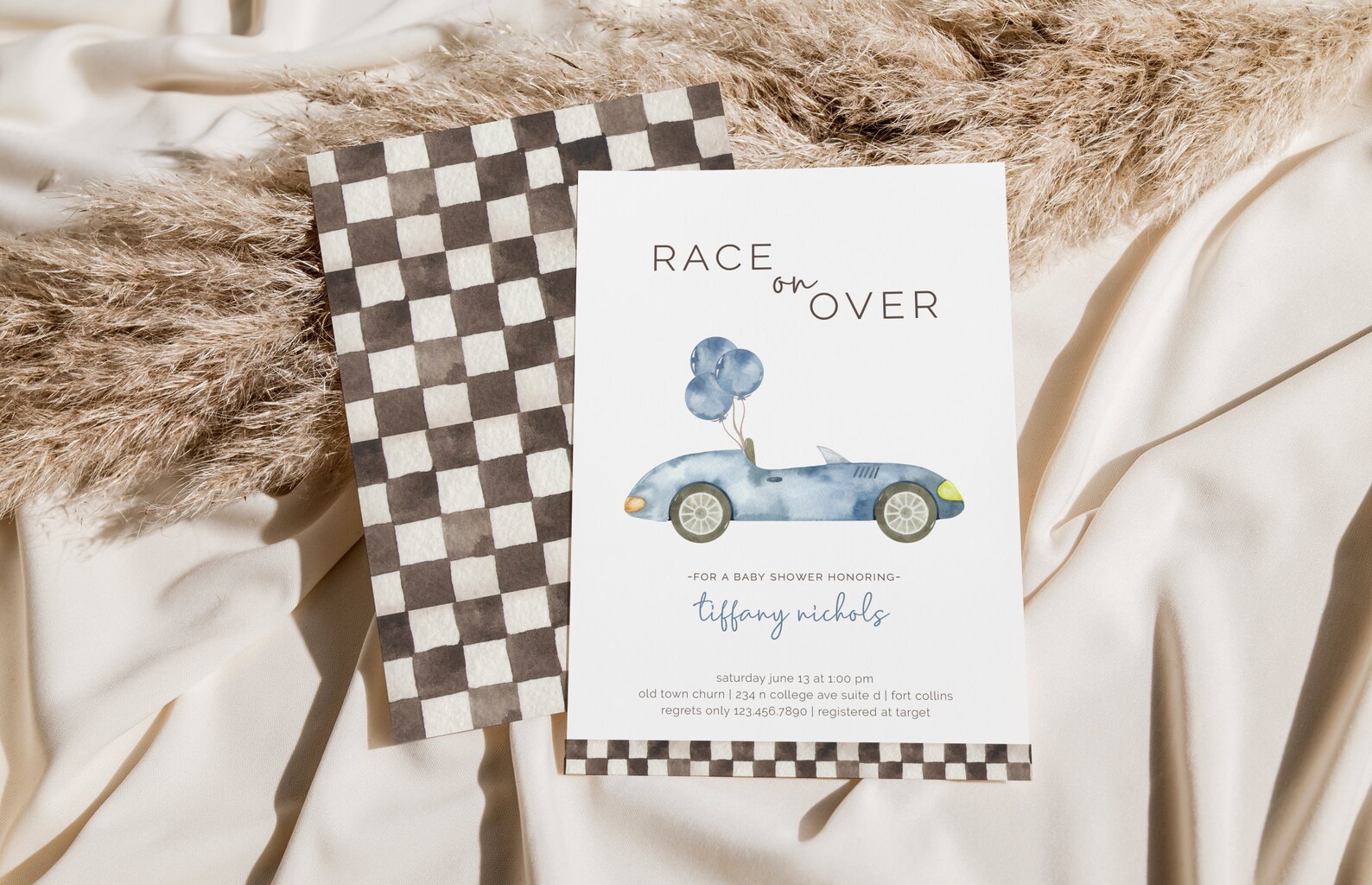 Racing Baby Shower Invitation Editable Template Our Little - Etsy