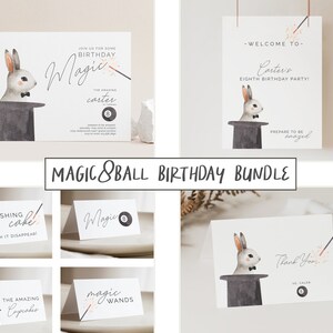 Magic 8 Ball Birthday Bundle Set Editable Template Magic 8th - Etsy