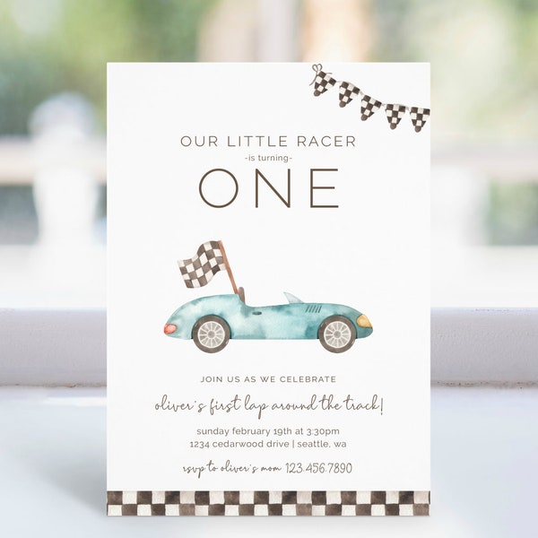First Lap Around the Track Birthday Invitations - Etsy Hong Kong