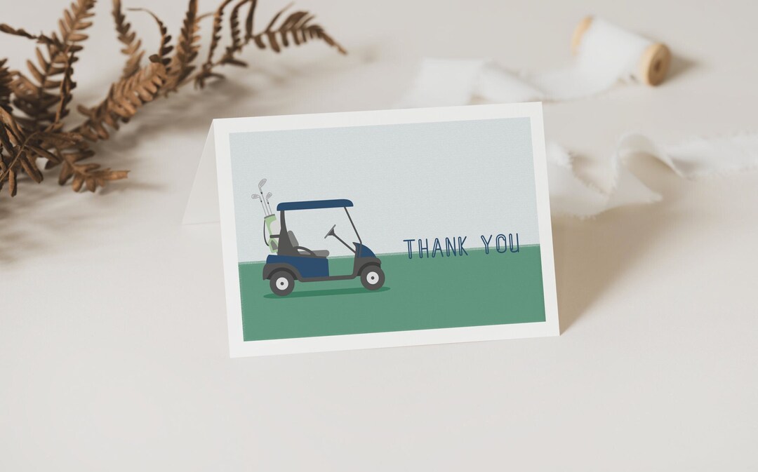 Golfing Thank You Card, Editable Template, Hole in ONE Birthday ...