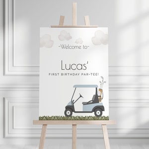 Golf First Birthday Bundle Set, Editable Template, Hole in ONE Birthday ...