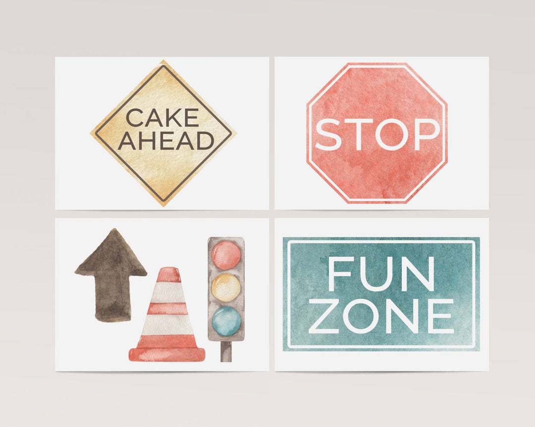 Editable Traffic Signs, Editable Template, Party Table Signs, Pit Stop ...