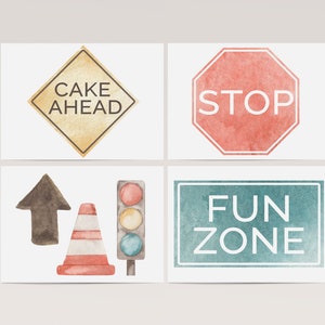 Editable Traffic Signs, Editable Template, Party Table Signs, Pit Stop ...