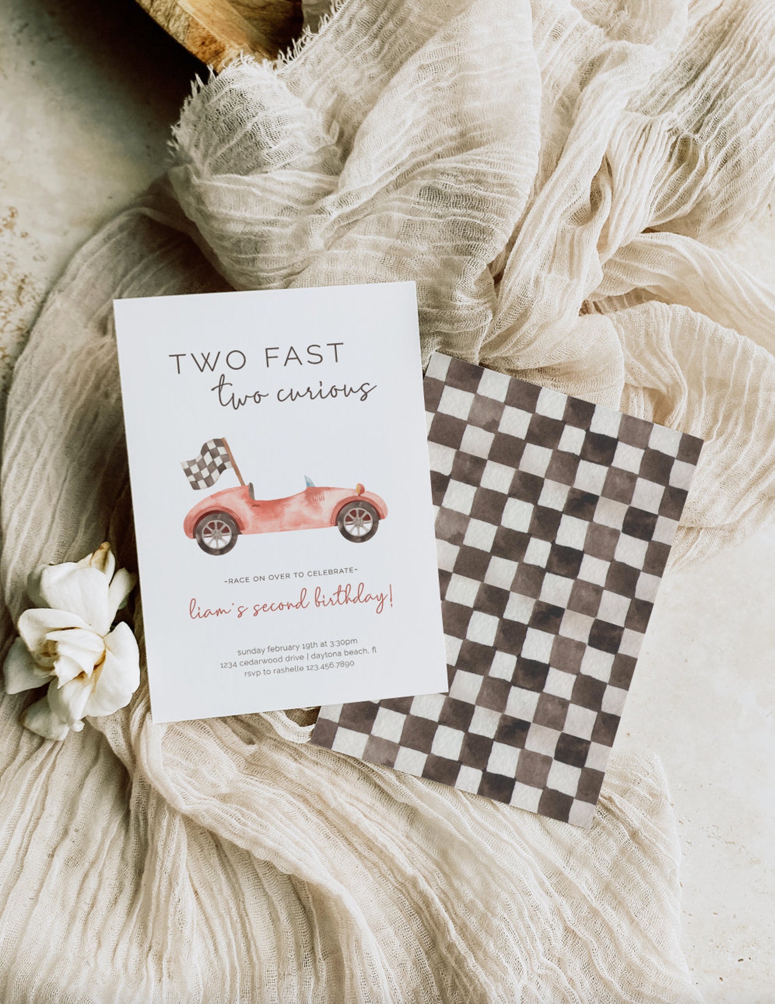 Two Fast Two Curious Birthday Invitation Editable Template - Etsy