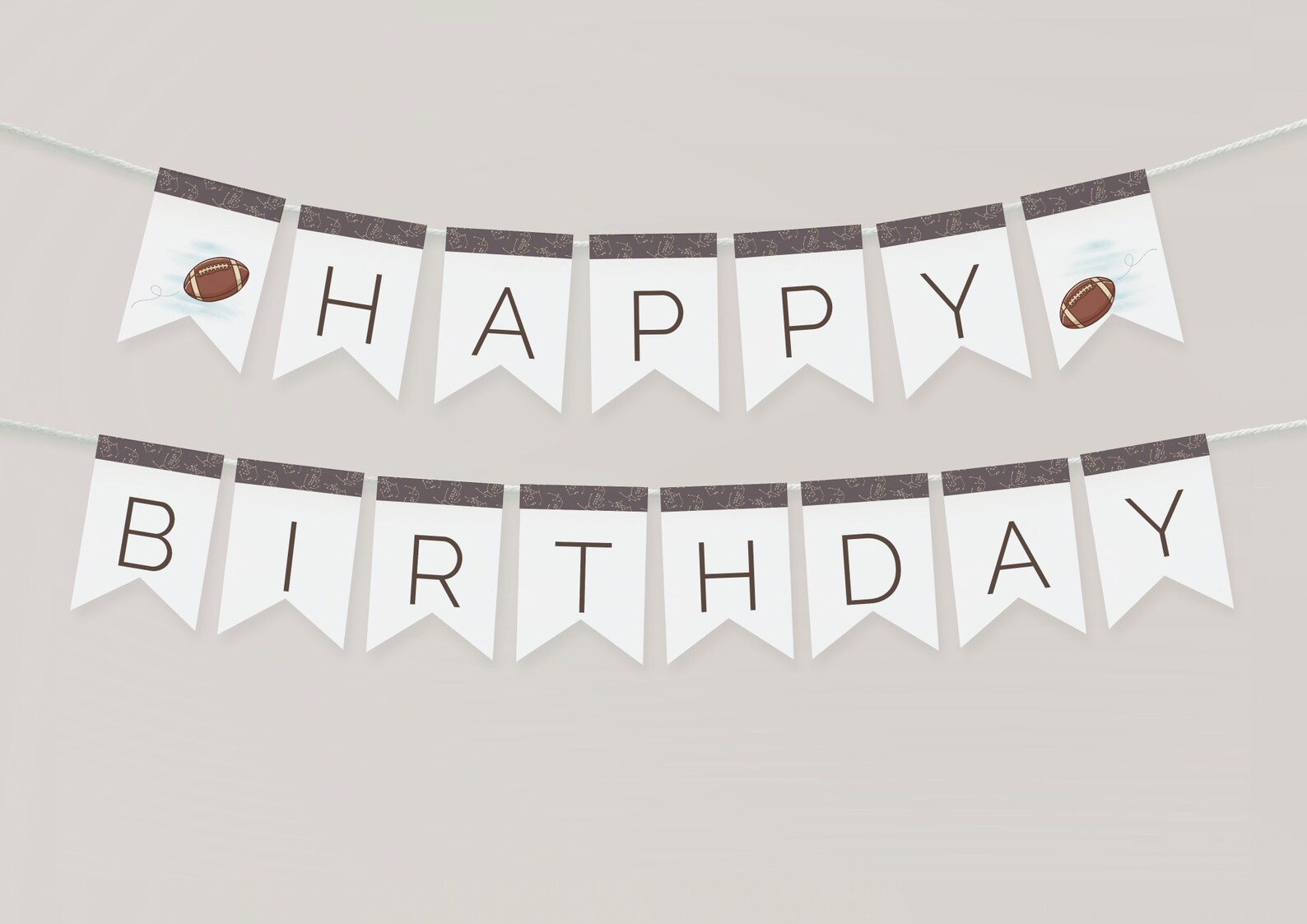 Football Theme Birthday Bundle Set Editable Template Kick - Etsy