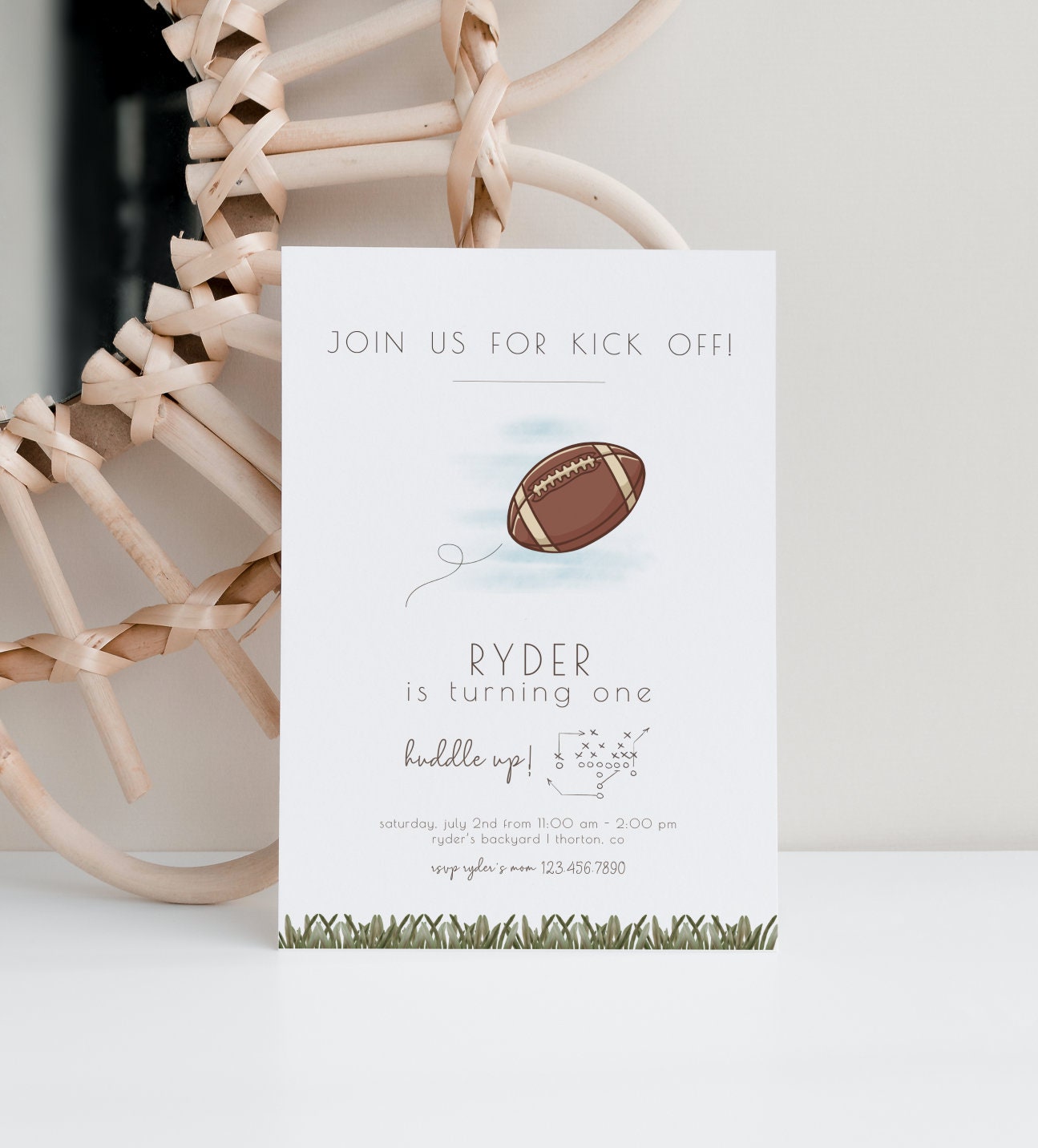 Football Birthday Invitation Editable Template Join Us for - Etsy