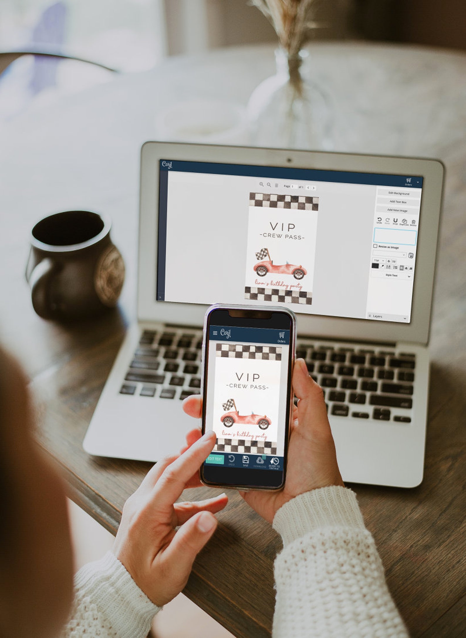 VIP Crew Pass Editable Template Two Fast Vintage Race Car - Etsy