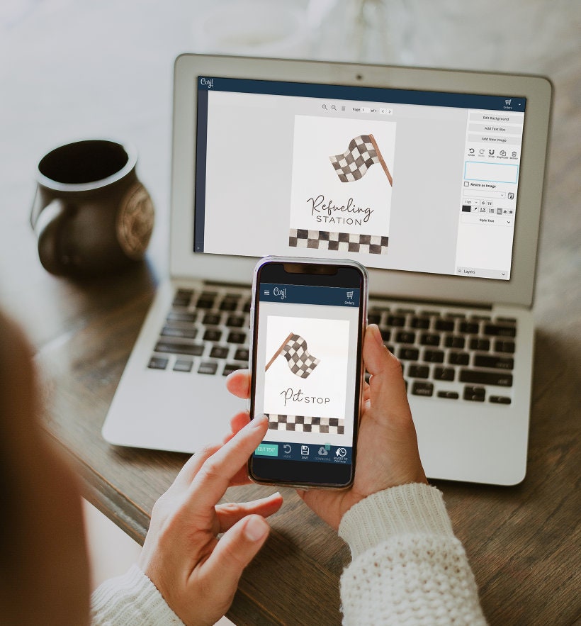 Pit Stop Table Sign, Refueling Station Sign, Editable Template, Fueling ...