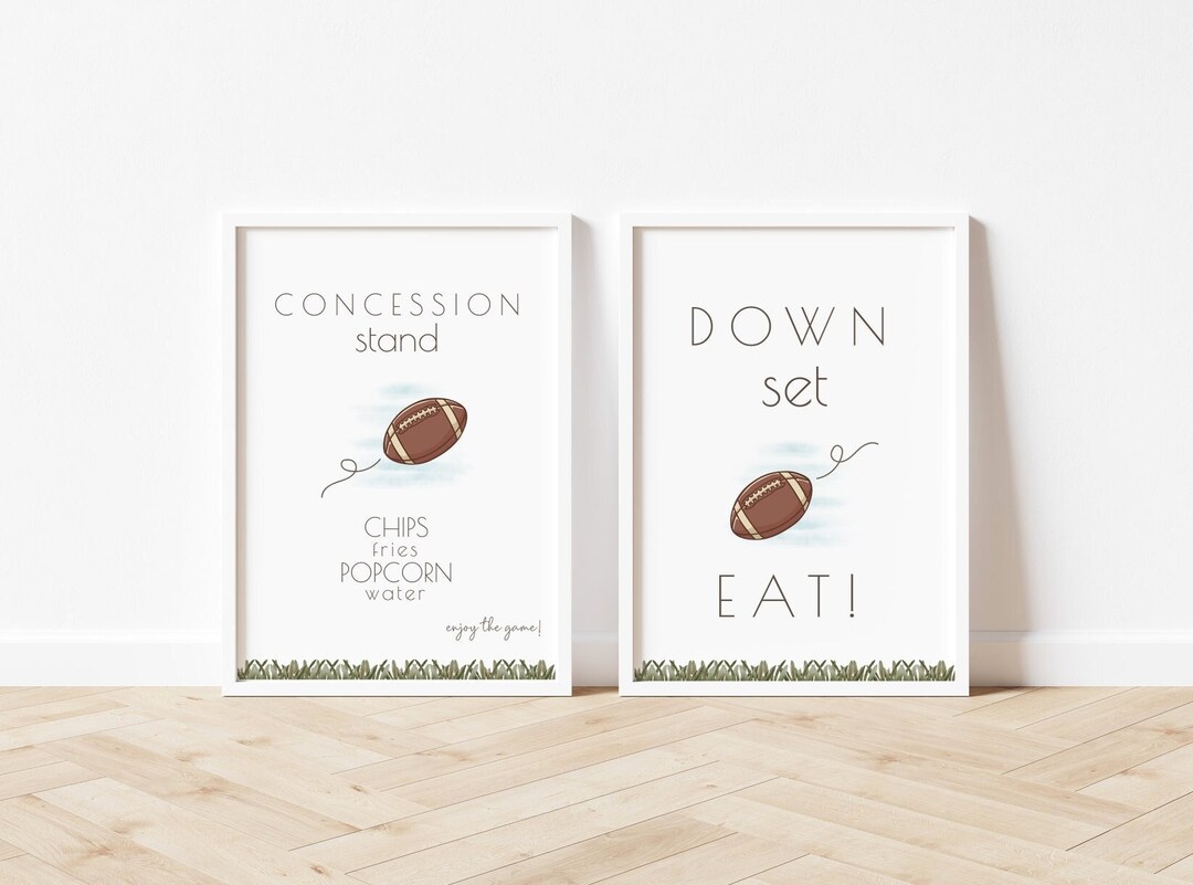 Football Theme Table Signs Concession Stand Editable - Etsy