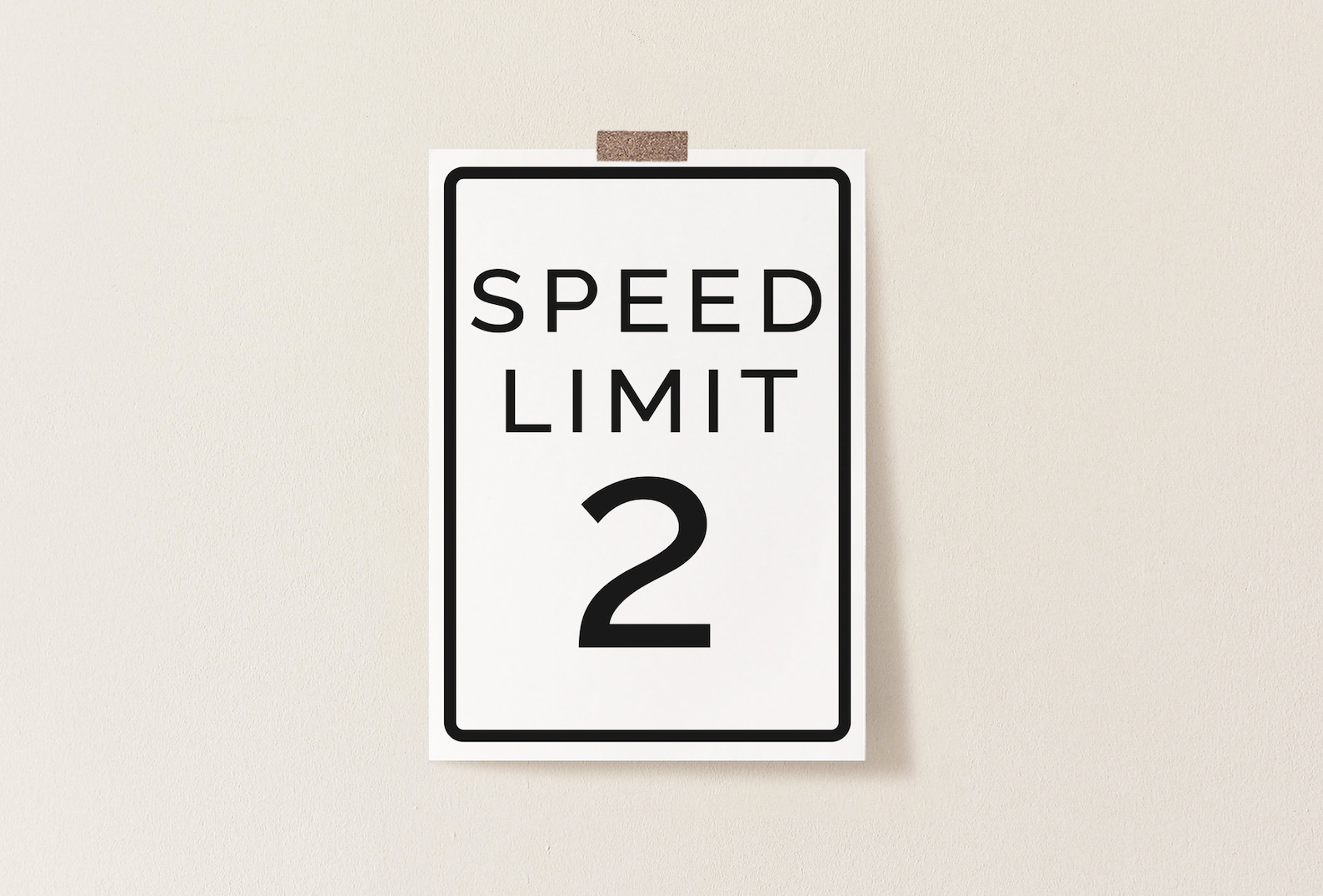 Speed Limit Sign Editable Template Two Fast Two Curious - Etsy