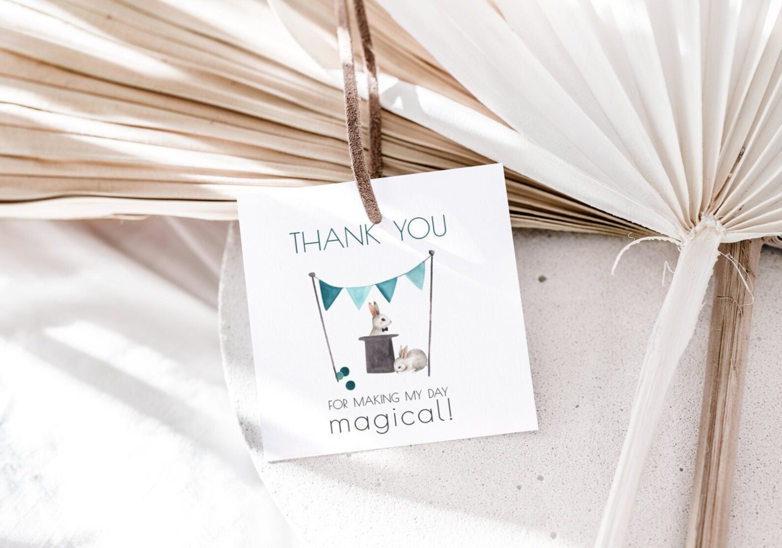 Magic Show Thank You Tags, Editable Template, Magician Party Thank You ...